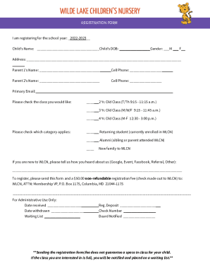 Fillable Online 2024 Pre-K Registration Form and Enrollment Application ...