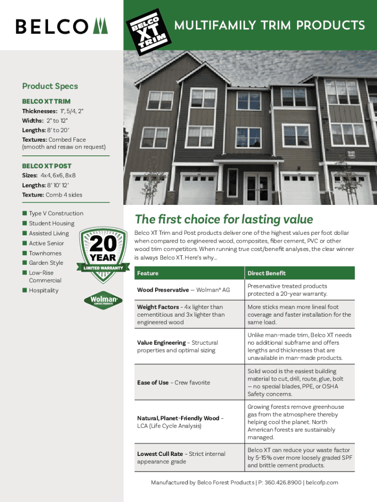 Fillable Online Create a Beautiful Home with Belco XT Trim Fax Email ...