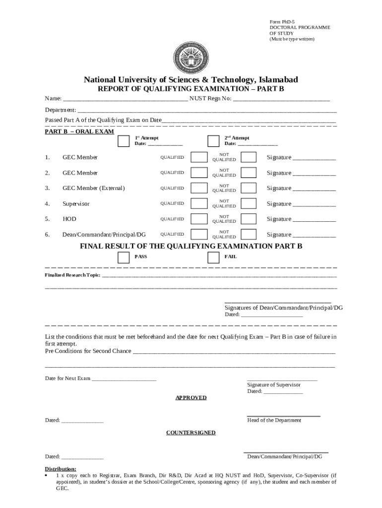 PhD Thesis Synopsis Defence Certificate Doc Template | pdfFiller