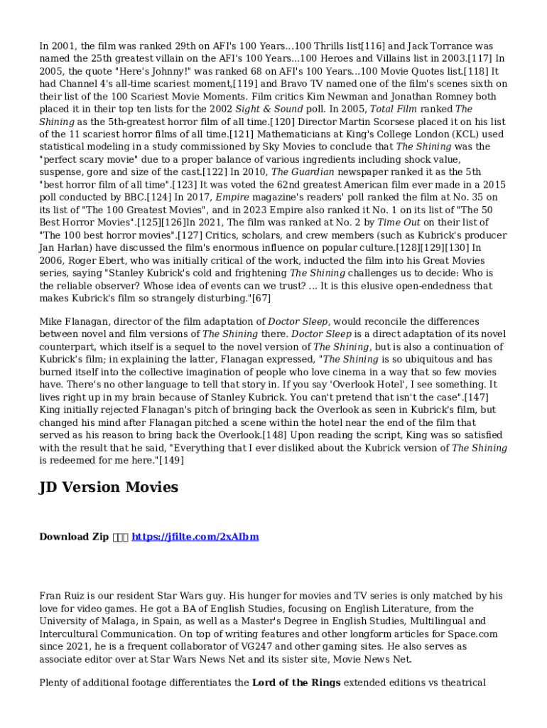 Fillable Online AFI Heroes & Villains - Film Finders: Award-Winning ...