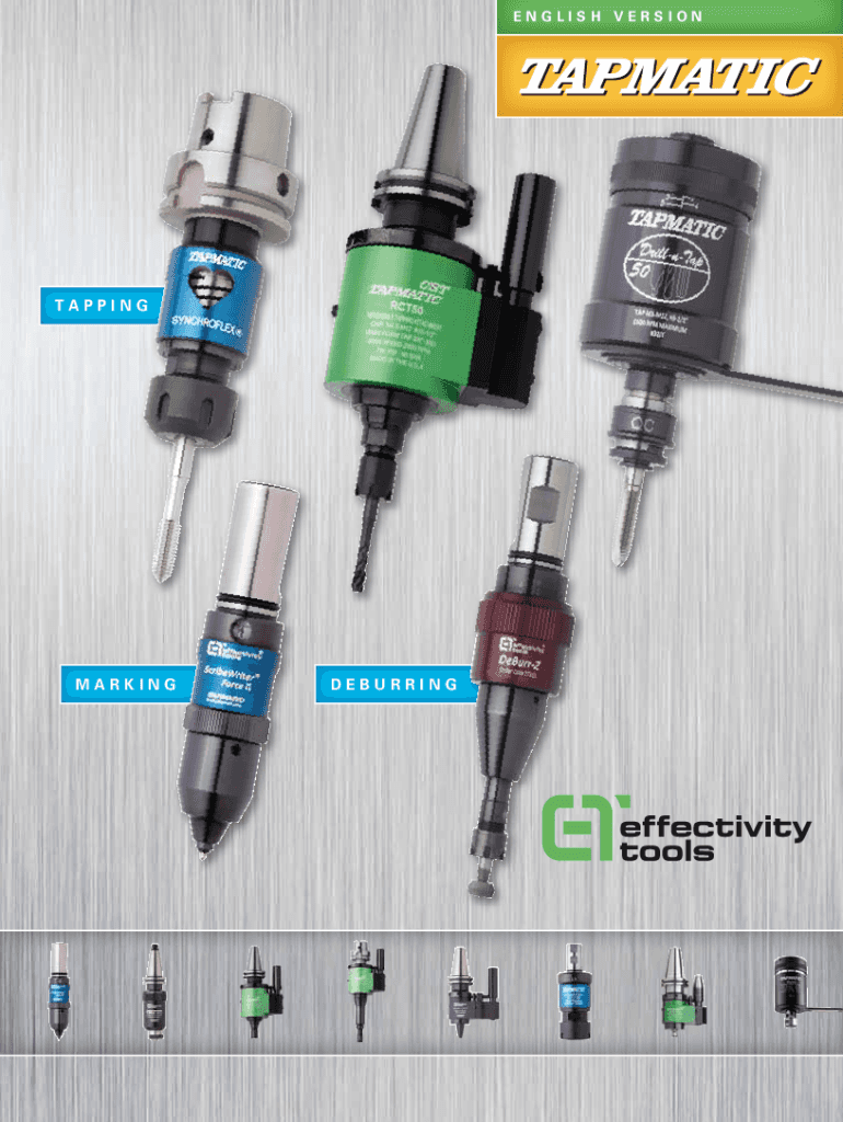 Fillable Online Tapping attachments for manual tapping applications Fax ...