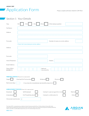 Fillable Online Application Form - Hartley Pensions Limited Fax Email Print - pdfFiller