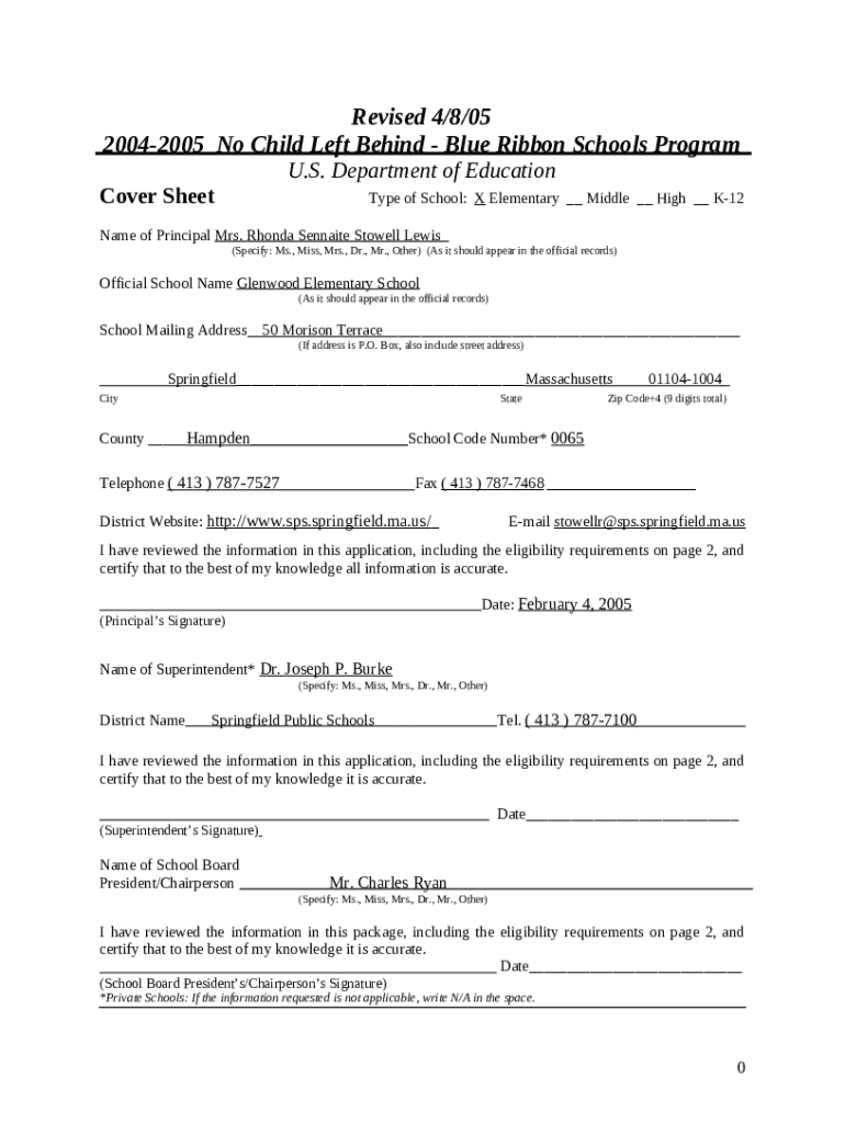 Glenwood Elementary School -- Application - www2 ed Doc Template ...