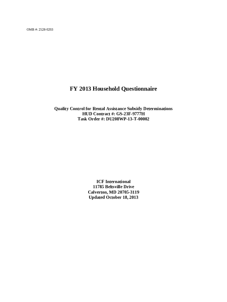 Quality Control for Rental Assistance Subsidy Determinations Doc ...