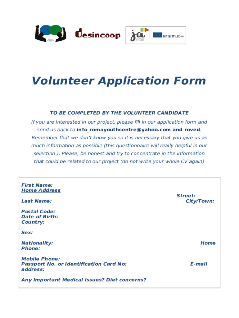 Volunteering and Internships Doc Template | pdfFiller