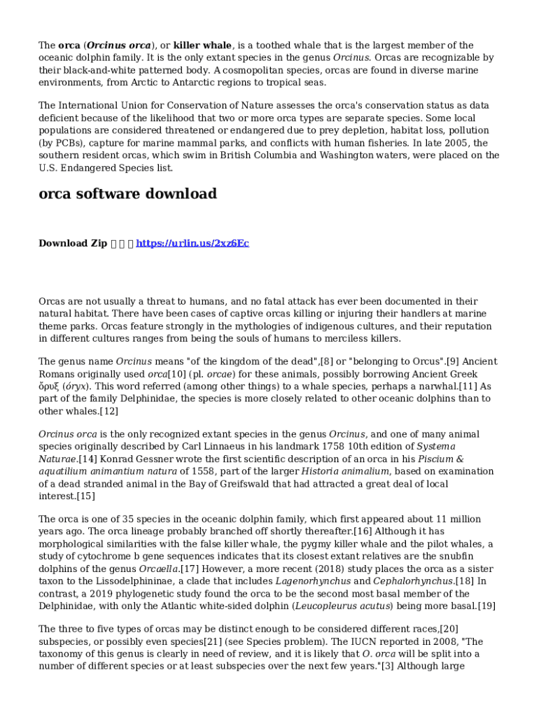 Fillable Online Orca Software Download Fax Email Print - pdfFiller