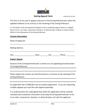 Fillable Online Zoning Appeal Form Fax Email Print - pdfFiller