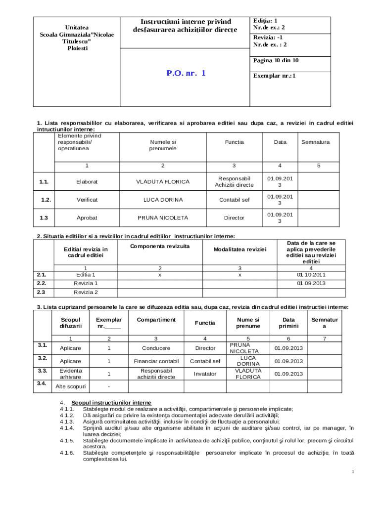 PROCEDURA DE INTOCMIRE SI VERIFICARE A REGISTRULUI DE CASA Doc Template ...