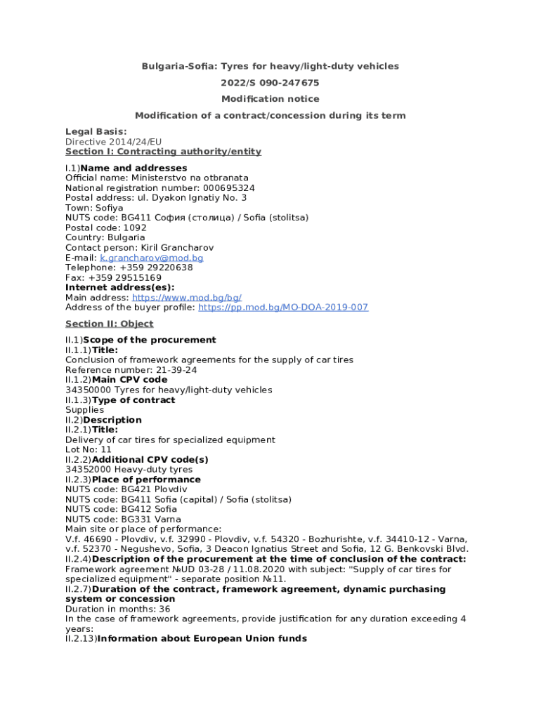 Bulgaria-Sofia. Tyres for heavy and light-duty vehicles. ... Doc Template | pdfFiller