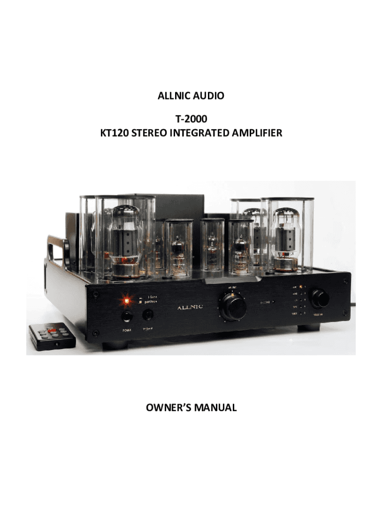 Fillable Online Allnic T2000 30th Anniversary - Another listen mated to ...