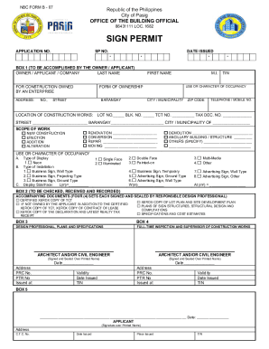 Fillable Online NBC FORM B - 07 Fax Email Print - pdfFiller