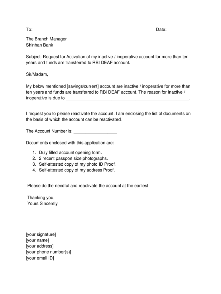 Fillable Online Unclaimed Deposits - How to Claim Inoperative Accounts Fax Email Print - pdfFiller