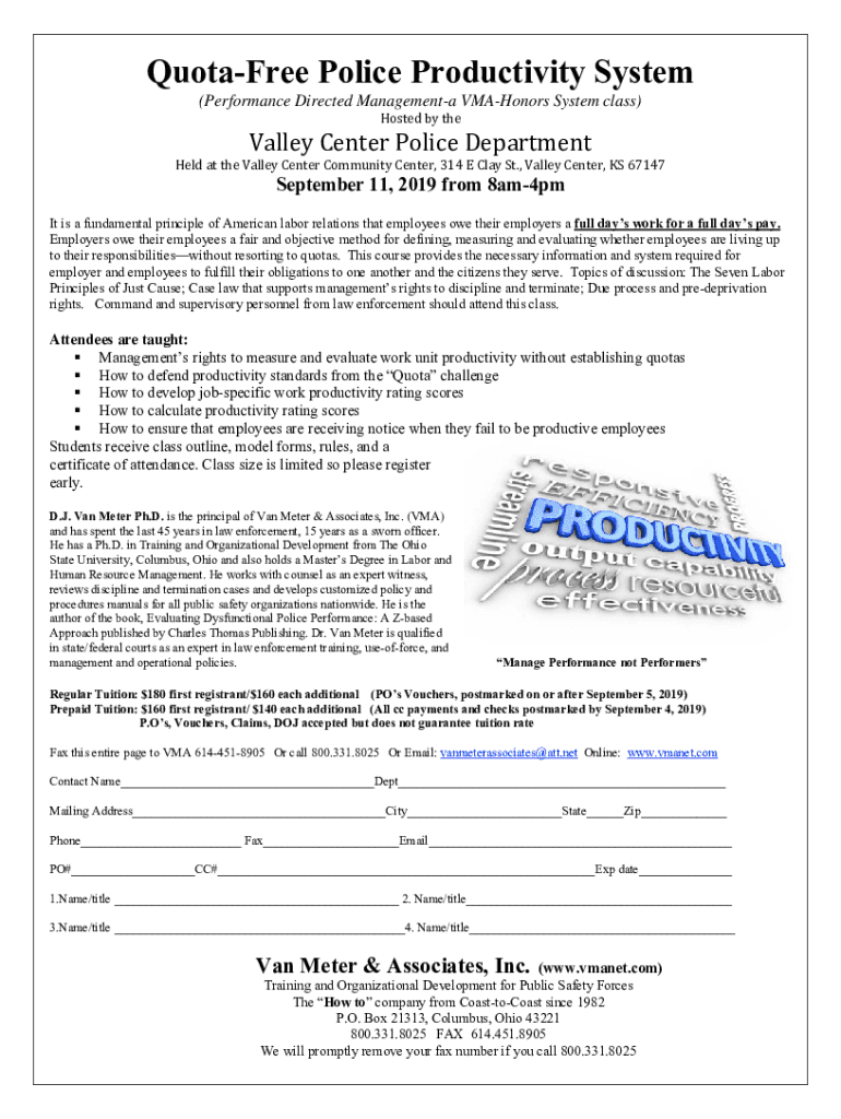Fillable Online Quota-Free Police Productivity System Fax Email Print ...