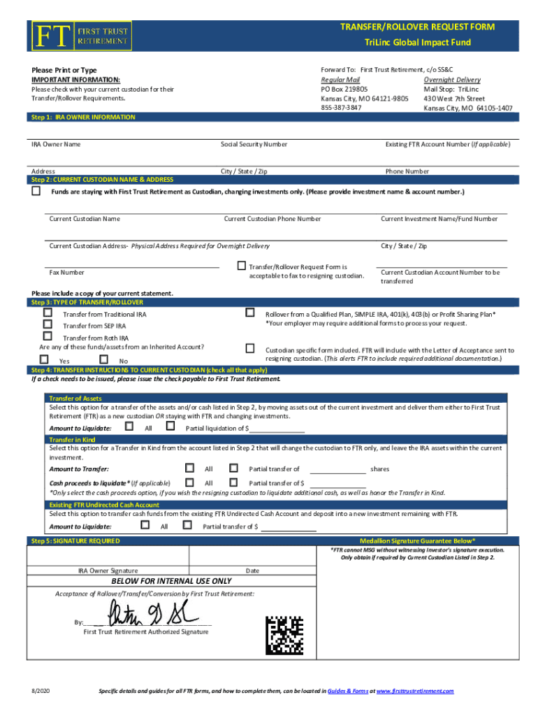 Fillable Online IRA Asset Transfer/Direct Rollover Request Fax Email ...