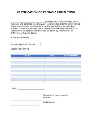 PRE-BASIC TRAINING COURSE AFFIDAVIT OF ... Doc Template | pdfFiller