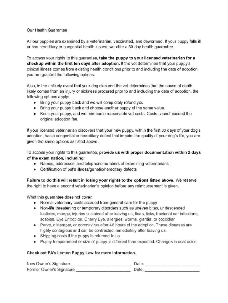 Fillable Online My Health Guarantee Fax Email Print - pdfFiller