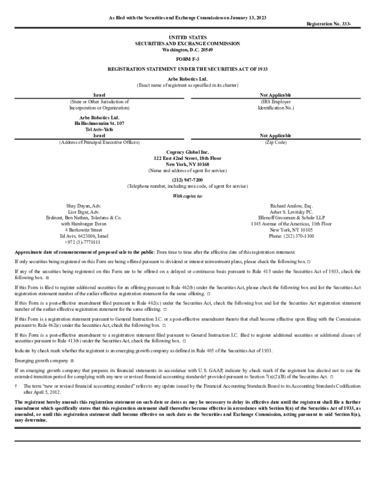 Fillable Online THTX : F-3/A Registration statement for specified ... Fax Email Print - pdfFiller