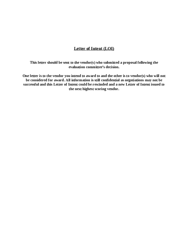 How to Write a Letter of Intent to Bid: Guide and Samples Doc Template ...