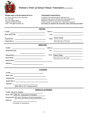 Fillable Online 3 Samuel-Sharpe-Form.pdf - Ordnance Order of ... Fax ...