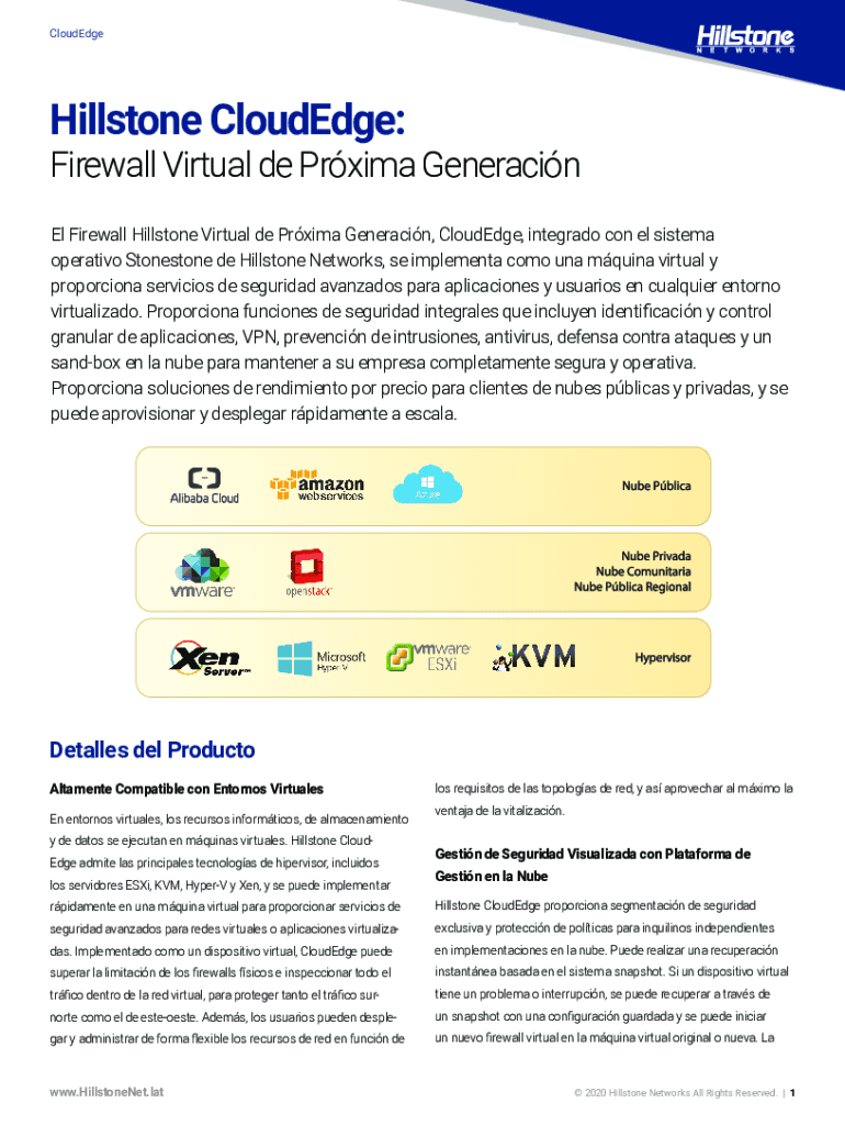 Completable En línea Hillstone CloudEdge: Virtual Next-Generation Firewall Fax Email Imprimir ...