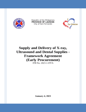 Framework Agreement (Early Procurement) Doc Template | pdfFiller