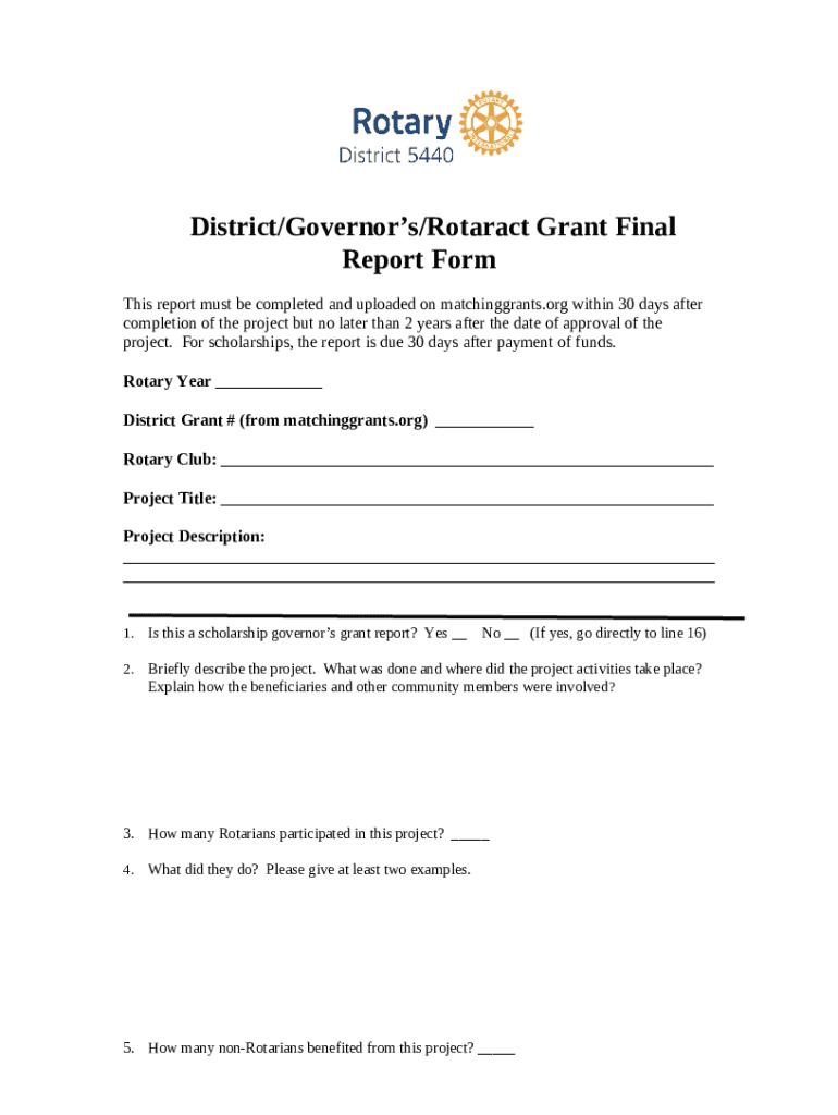 District Grant Report - NET Doc Template | pdfFiller