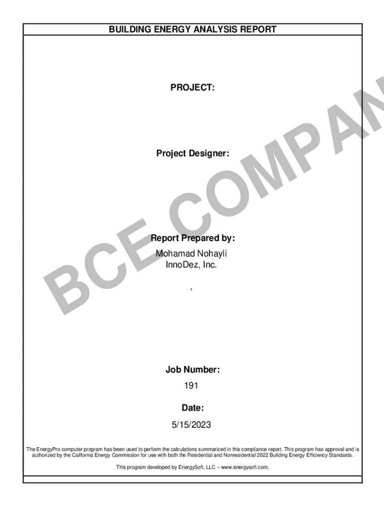 Fillable Online MEP Engineering and Title 24 Energy Calcs for Building ...