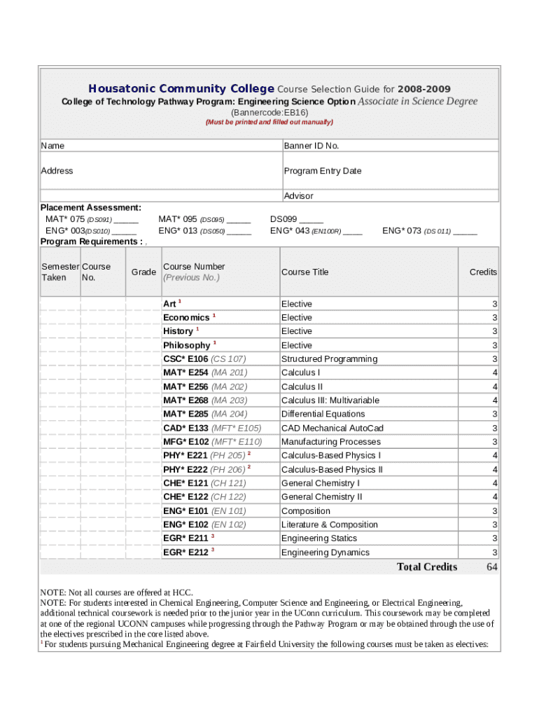 College of Technology Pathway Program: Engineering ... Doc Template | pdfFiller