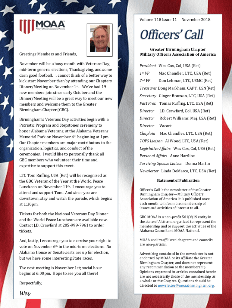 Fillable Online Reflections on Veterans Day by the US Army Corps ...