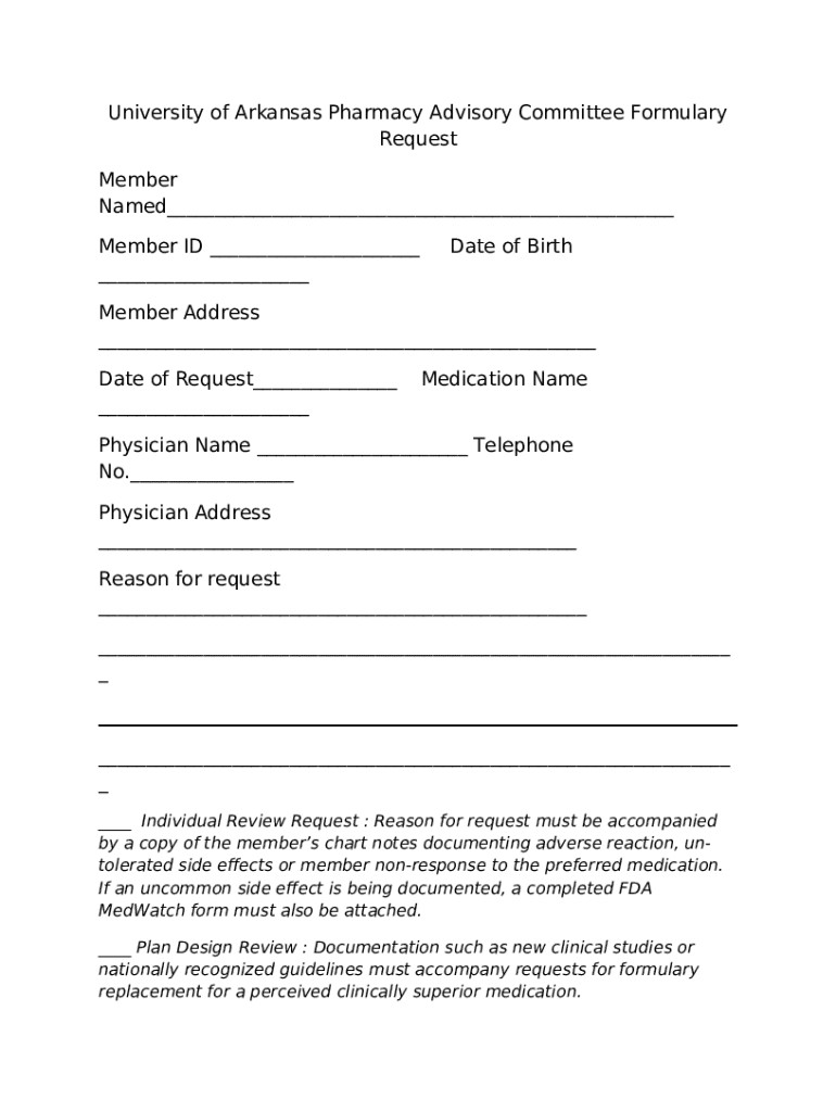 UA Pharmacy Appeal Doc Template | pdfFiller
