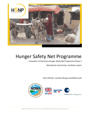 Fillable Online Evaluation of the Kenya Hunger Safety Net Programme ...