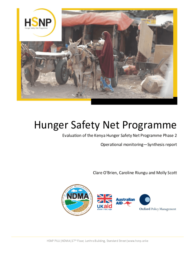 Fillable Online Evaluation of the Kenya Hunger Safety Net Programme ...