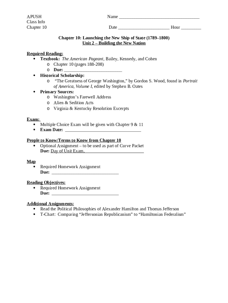 American Pageant (Kennedy) Chapter 10 American History ... Doc Template | pdfFiller