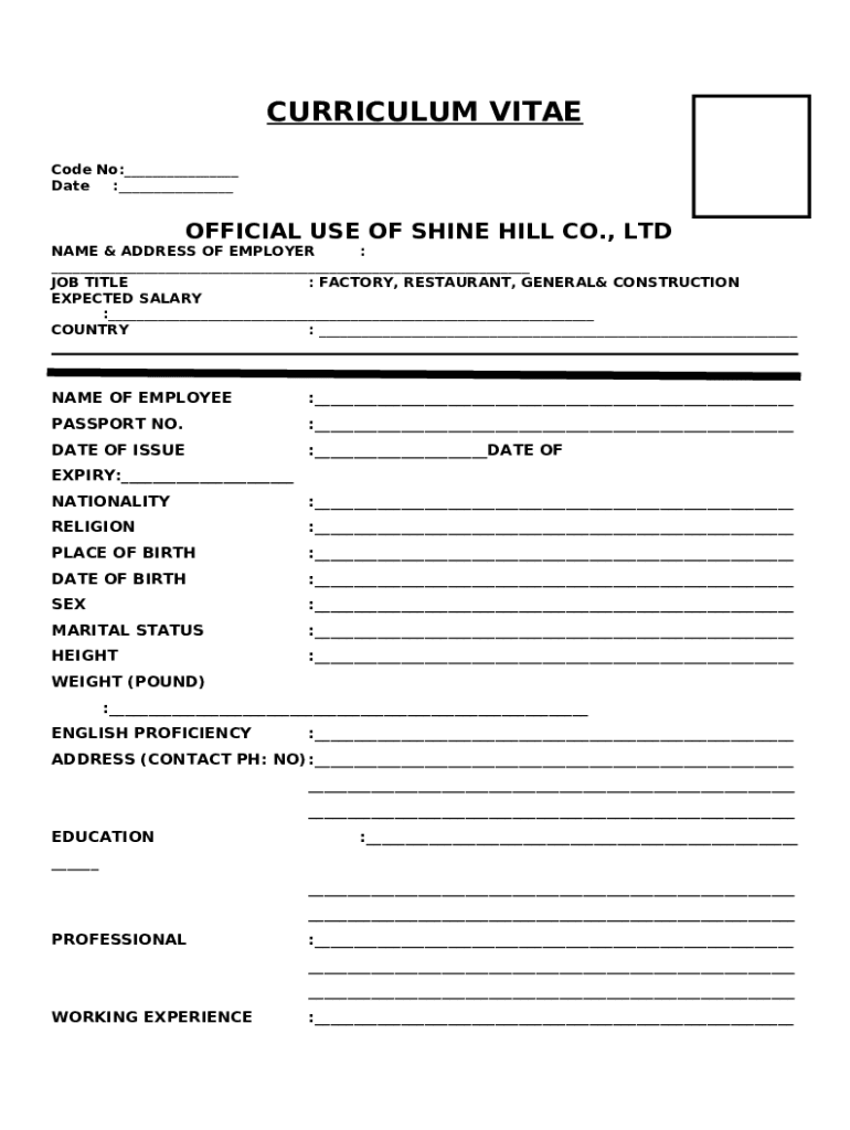 CV Templates and Layouts for a Beautiful CV Doc Template | pdfFiller