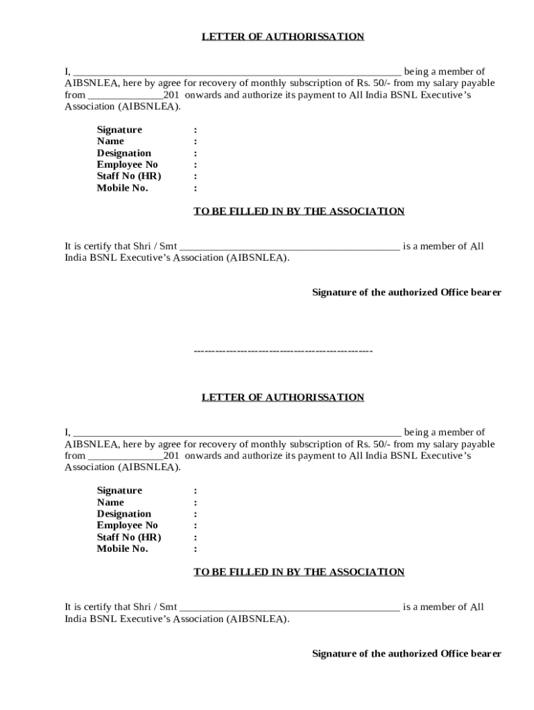 Union Fee Deduction Doc Template | pdfFiller