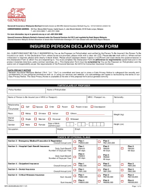 Fillable Online Multi Medic Insured Person Declaration Form Fax Email Print - pdfFiller