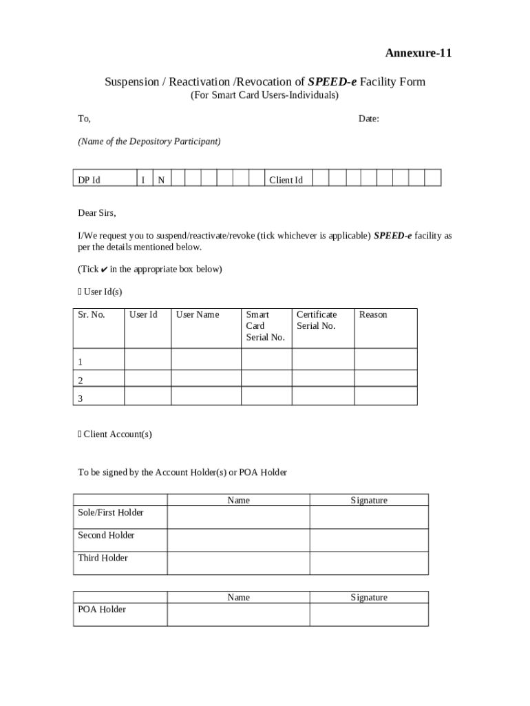 Annexure -1 SPEED-e Application Doc Template | pdfFiller