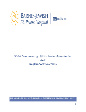 Fillable Online 2016 Progress West Healthcare CHNA and Implementation ...