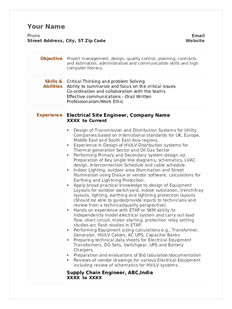 How To List Computer Skills On A Resume Doc Template | pdfFiller