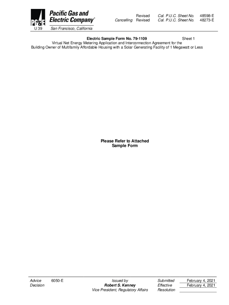 Fillable Online Electric Form 79-1109 Fax Email Print - pdfFiller