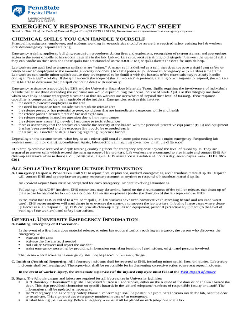 annex h: health, safety, and training - ehs psu Doc Template | pdfFiller