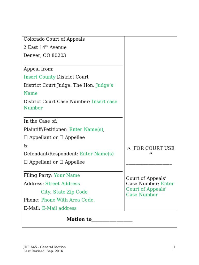 Court of Appeals Help Topics Doc Template | pdfFiller
