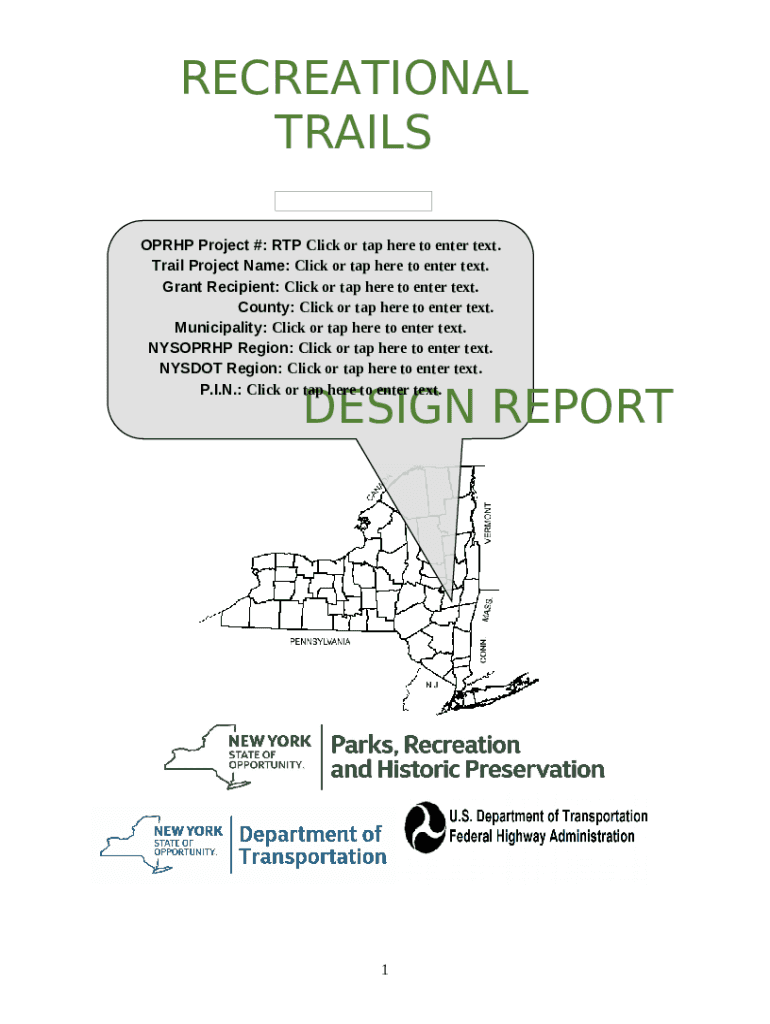 RTP Design Report Template (docx) - parks ny Doc Template | pdfFiller