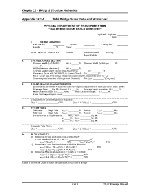 Appendix 12C-2 Tidal Bridge Scour Data and Worksheet Doc Template ...
