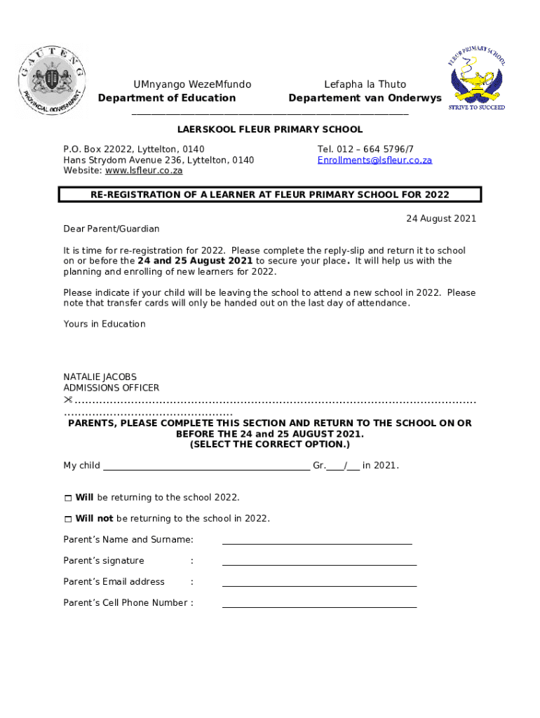 2022 Re-Registration Doc Template | pdfFiller