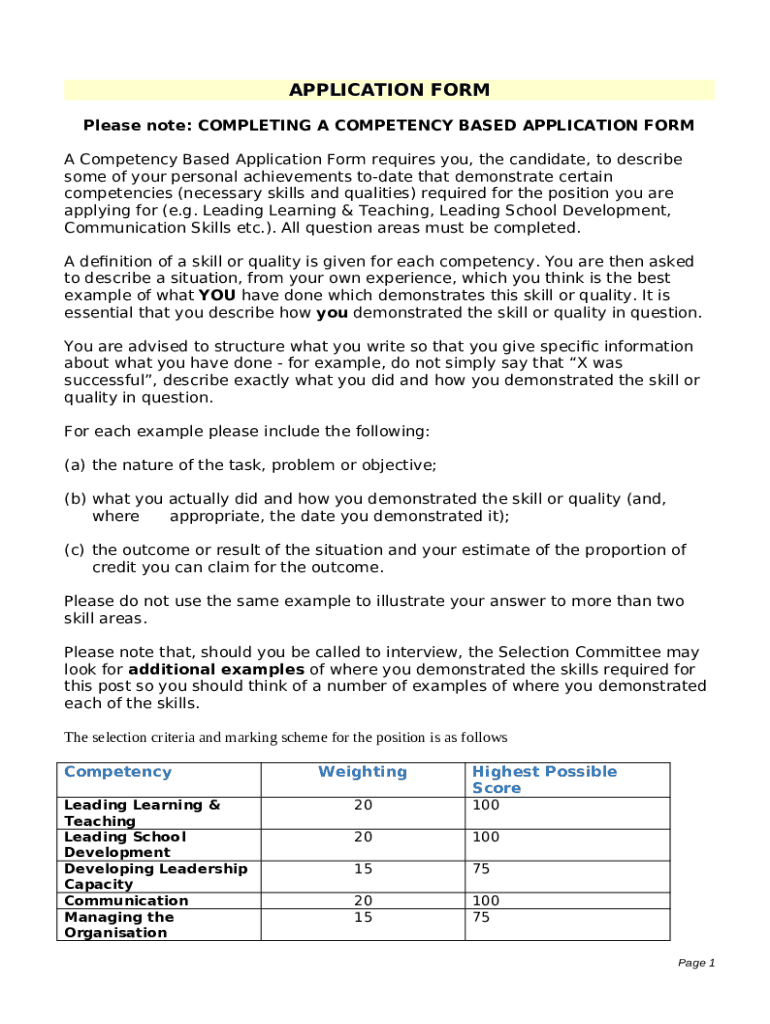 application for the position of deputy principal Doc Template | pdfFiller