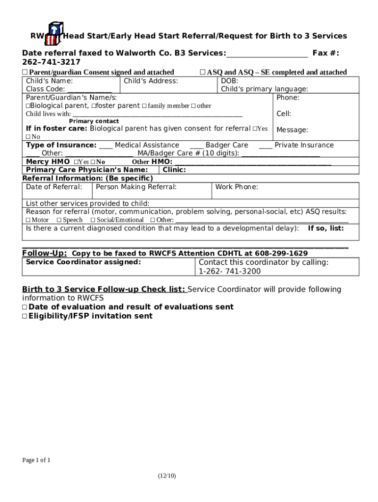 RWCFS Head Start/Early Head Start Referral/Request for Birth ... Doc ...