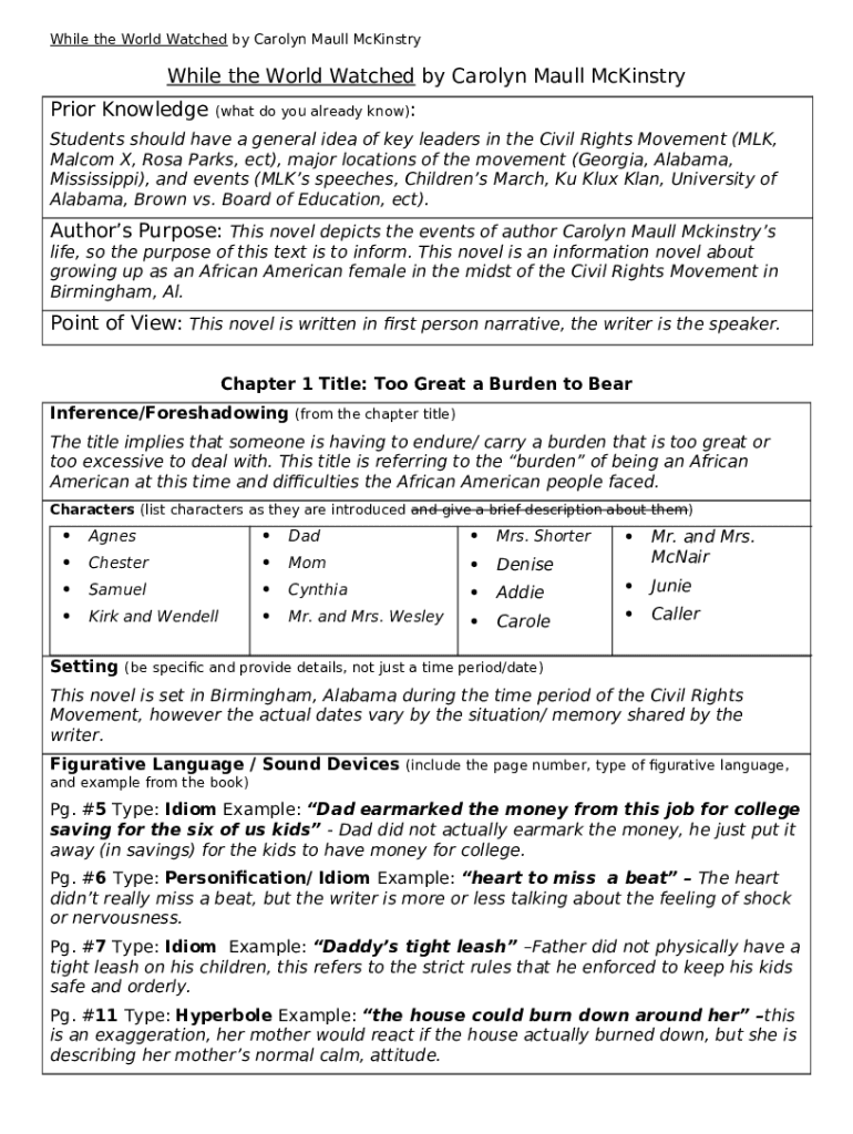 While the World Watched: A Birmingham Bombing Survivor ... Doc Template ...