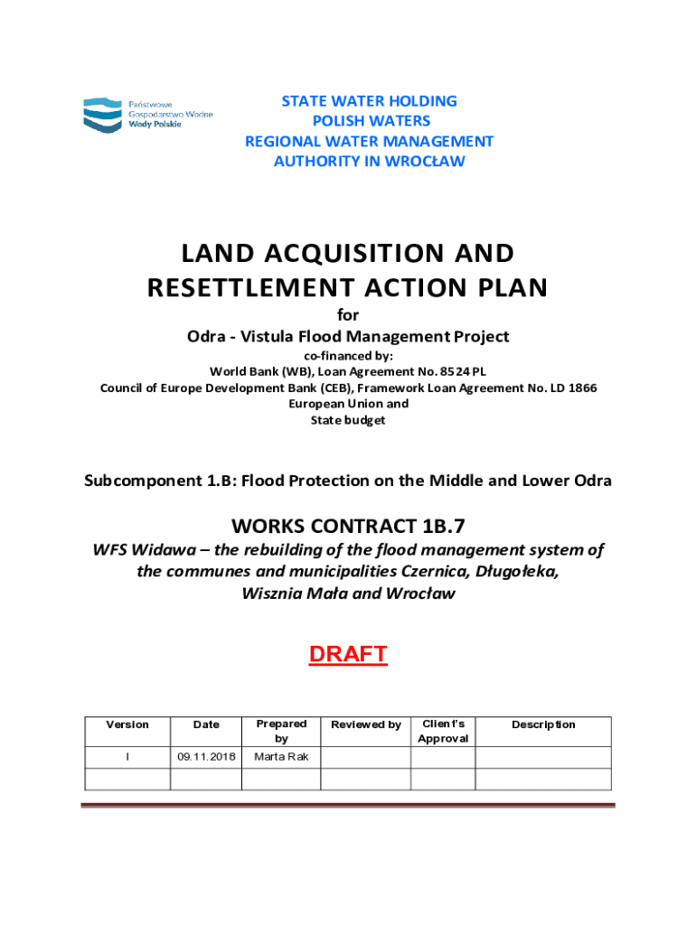 Fillable Online wroclaw rzgw gov Land-Acquisition-and-Resettlement-Action-Plan-for- ... Fax ...