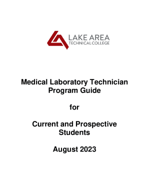 Fillable Online Medical Laboratory Technician Program Guide for Current ...